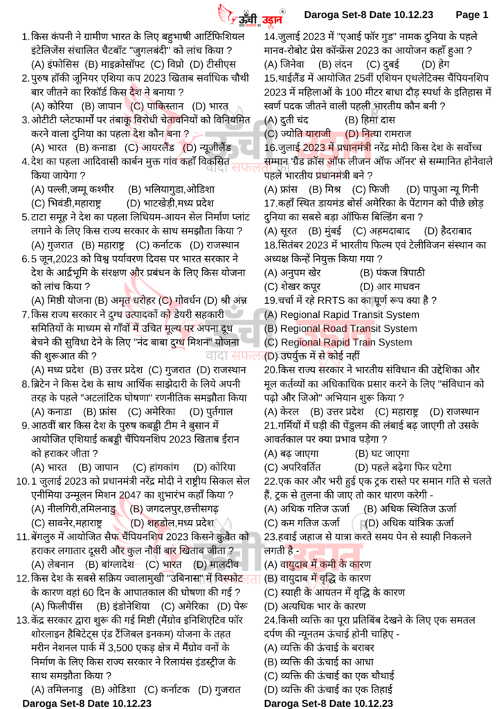 Unchiudaan Bihar Daroga Set - 8 - Unchi Udaan Unchiudaan Bihar Daroga Set - 8 - Unchi Udaan